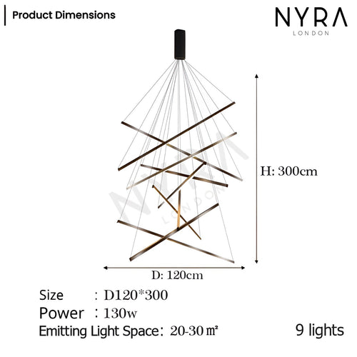 Modern Duplex Chandelier | NYRALONDON