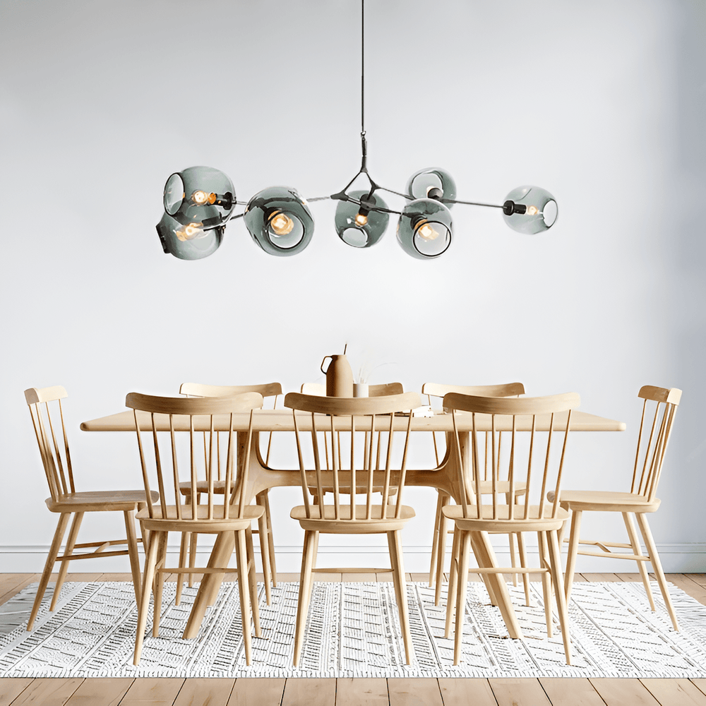Customisable Derrick Chandelier | Nyralondon - Smoky Grey Glass / Black ...
