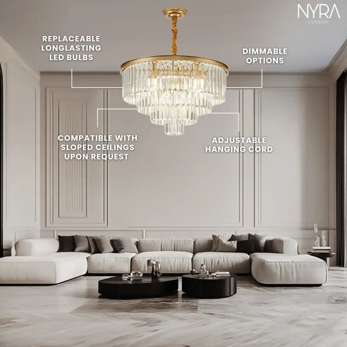 Quantum Ring Chandelier | Nyralondon - Black / Small (D60cm) - NYRALONDON