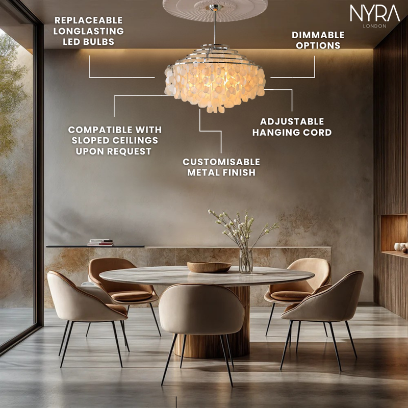 Sadaf Luxury Shell Chandelier | Nyralondon - NYRALONDON