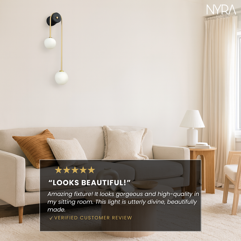 Alice Orb LED Wall Lamp - Matching Pair (Left & Right) / Warm light ...