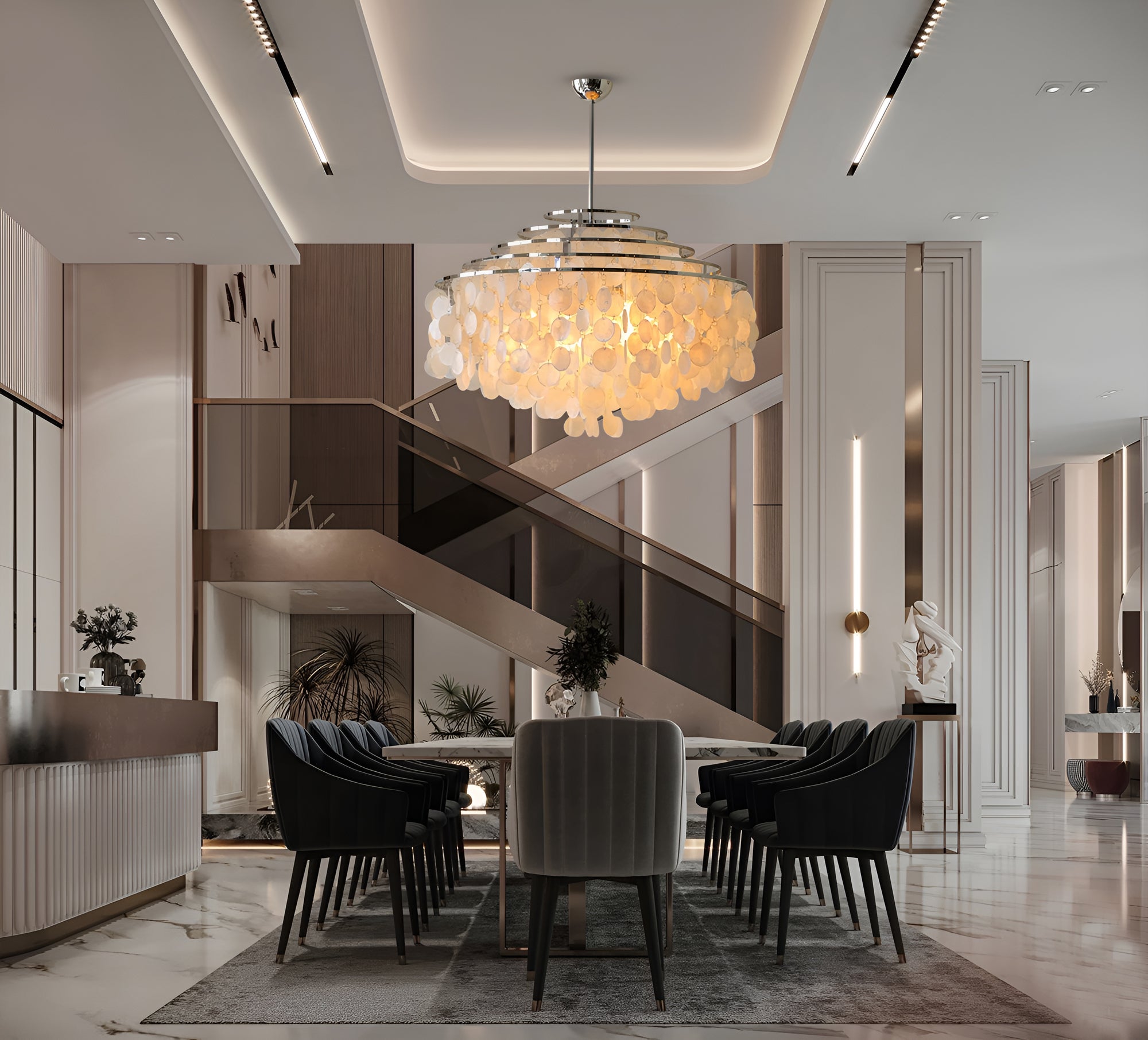 Sadaf Luxury Shell Chandelier | Nyralondon - NYRALONDON