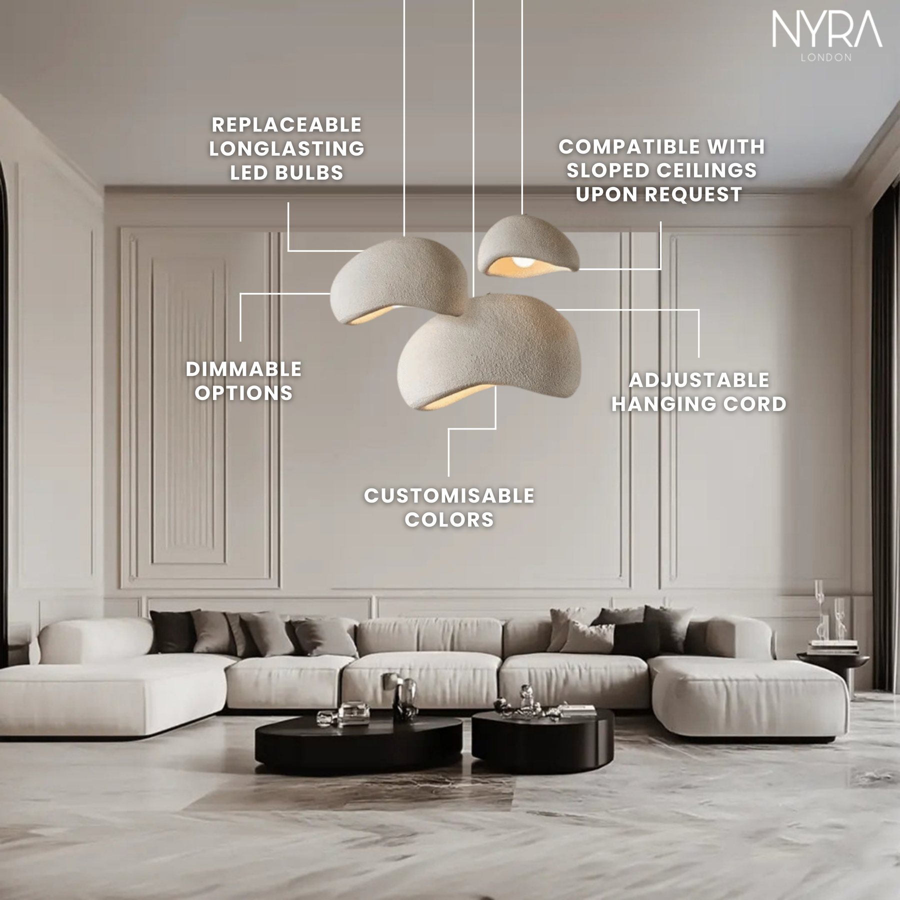 Boho Wasabi Chandelier Lights | Neutral Home Lighting | NYRALONDON ...