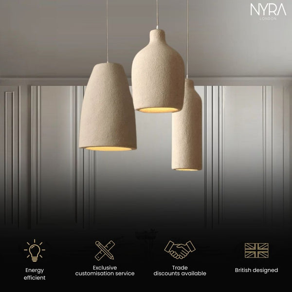NYRA Wabi Pendant Lights | Japandi Lighting | NYRALONDON - NYRALONDON
