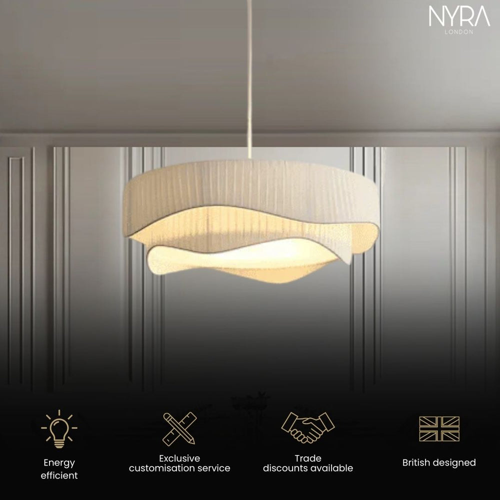 NYRA Fabric Pendant | Neutral Home Lighting | Nyralondon - NYRALONDON