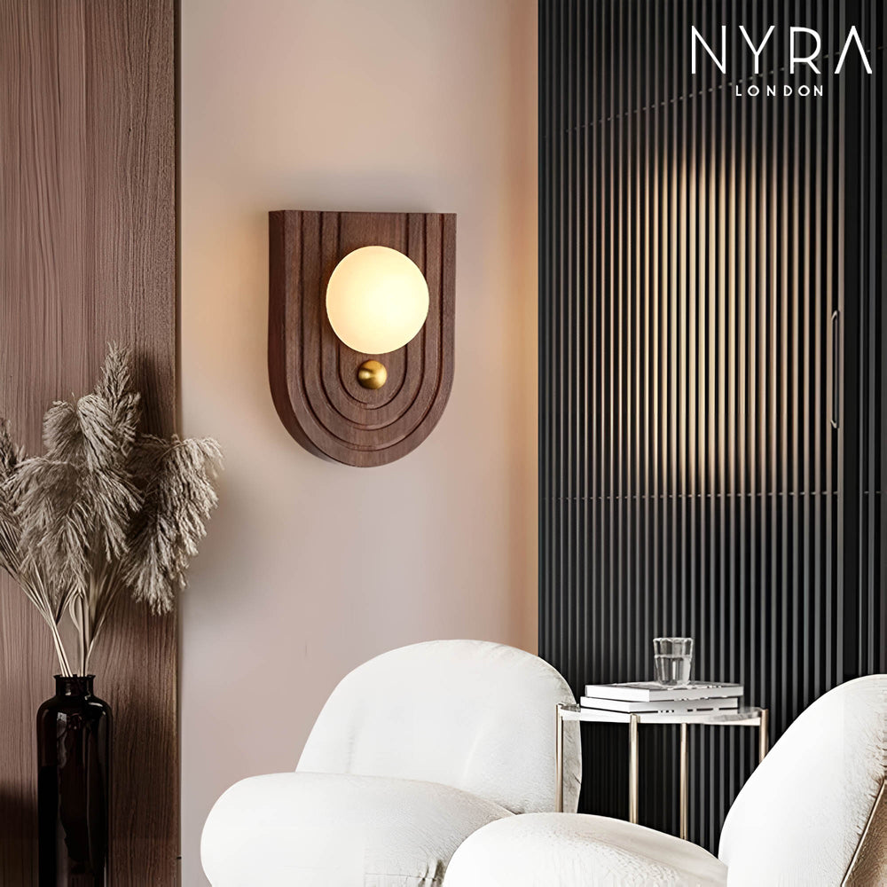 Walnut Glow Arch Wall Light | Nyralondon - NYRALONDON