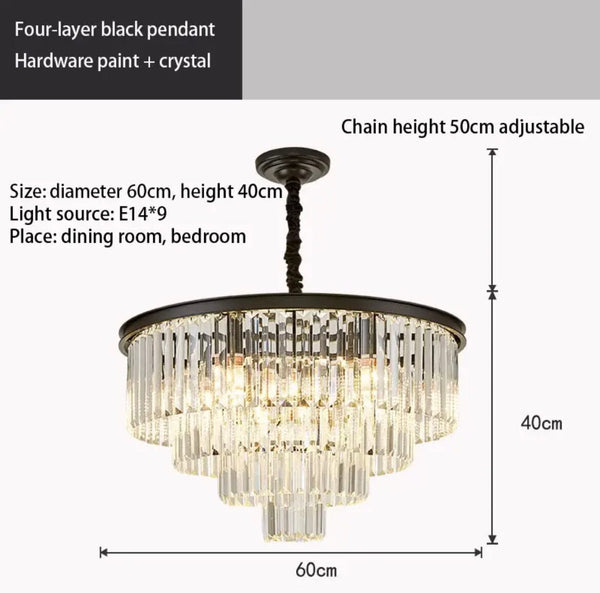 Quantum Ring Chandelier | Nyralondon - Black / 60cm - NYRALONDON
