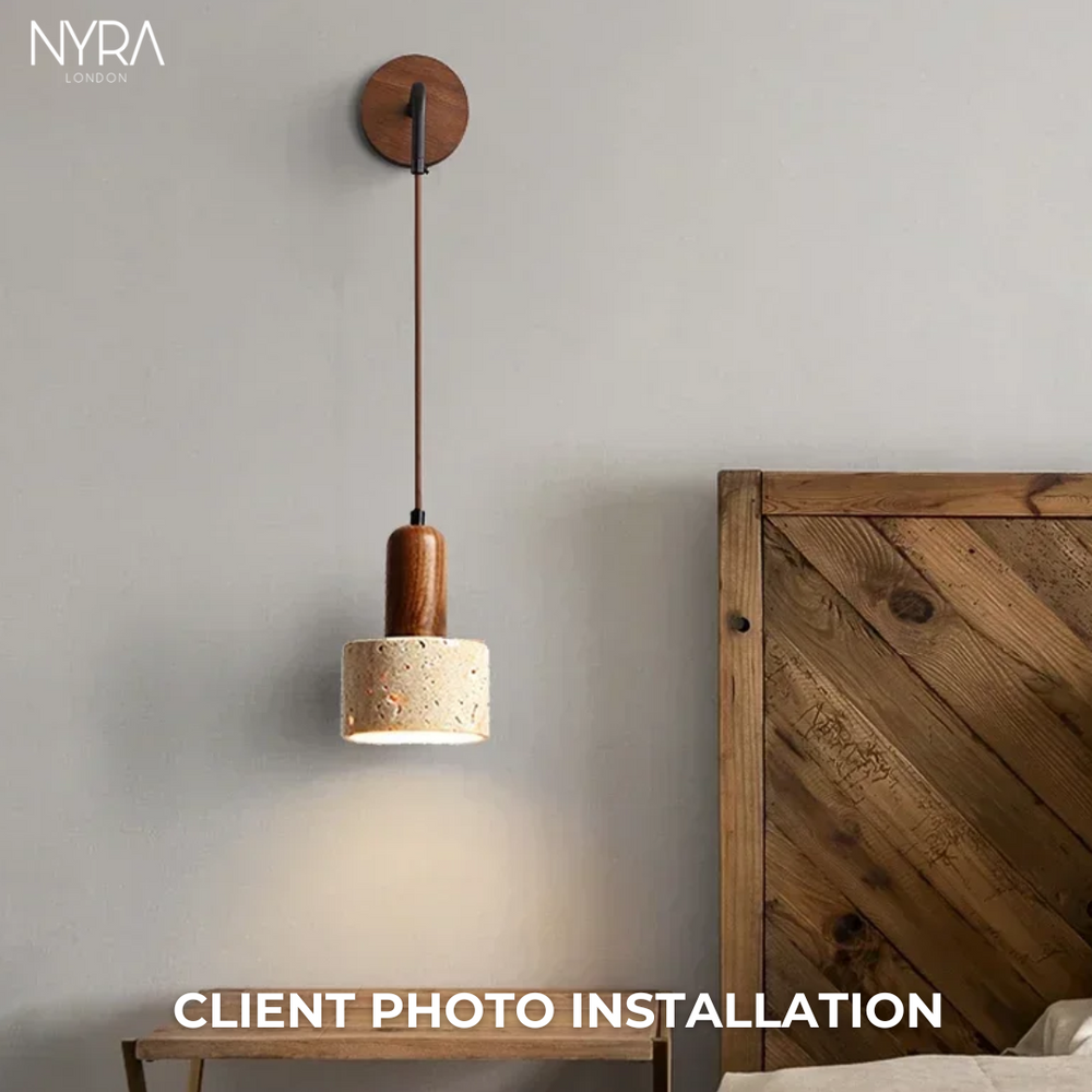 Tia Travertine Wall Lamp | Nyralondon - NYRALONDON
