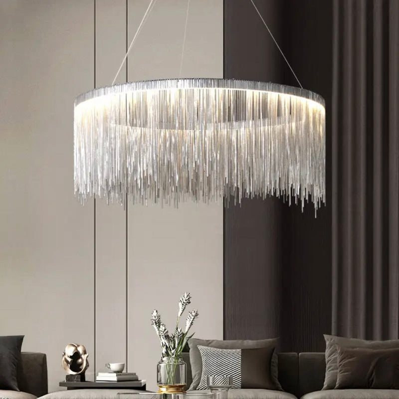 NYRA Round Tassel Chain Chandelier | Nyralondon – NYRALONDON