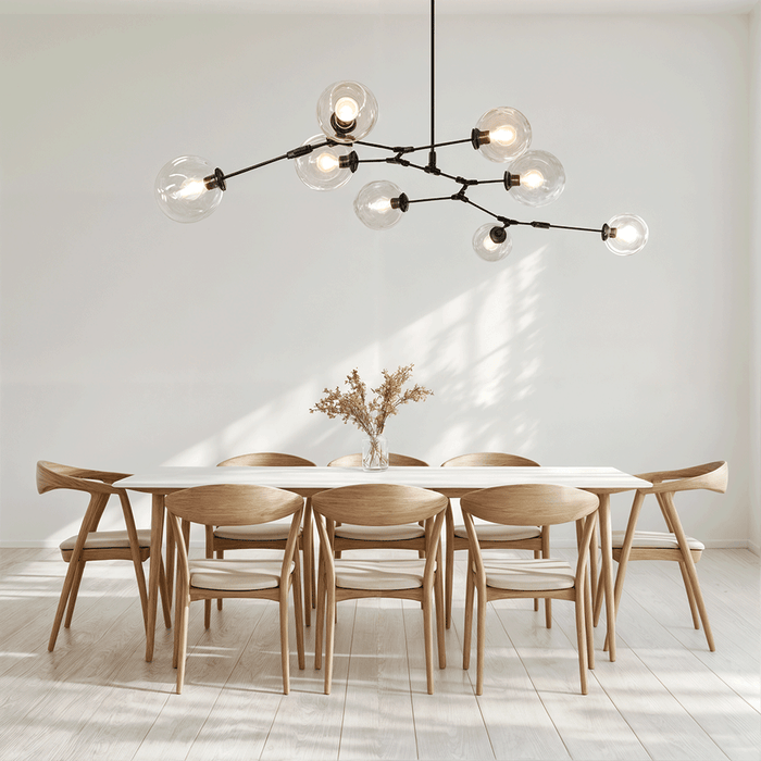 Customisable Derrick Chandelier | Nyralondon - Smoky Grey Glass / Black ...