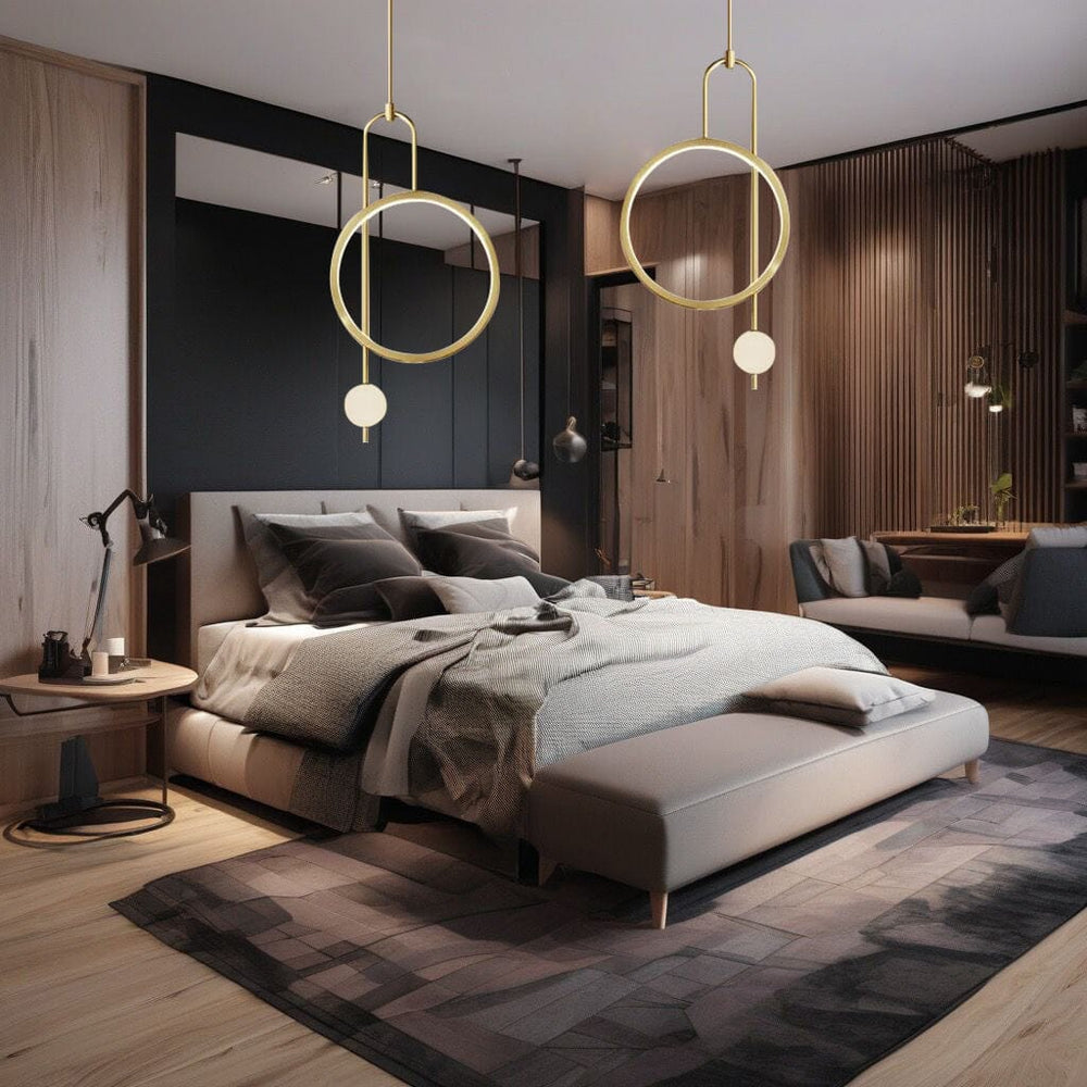 Modern Gold Ring Pendant Light - NYRALONDON
