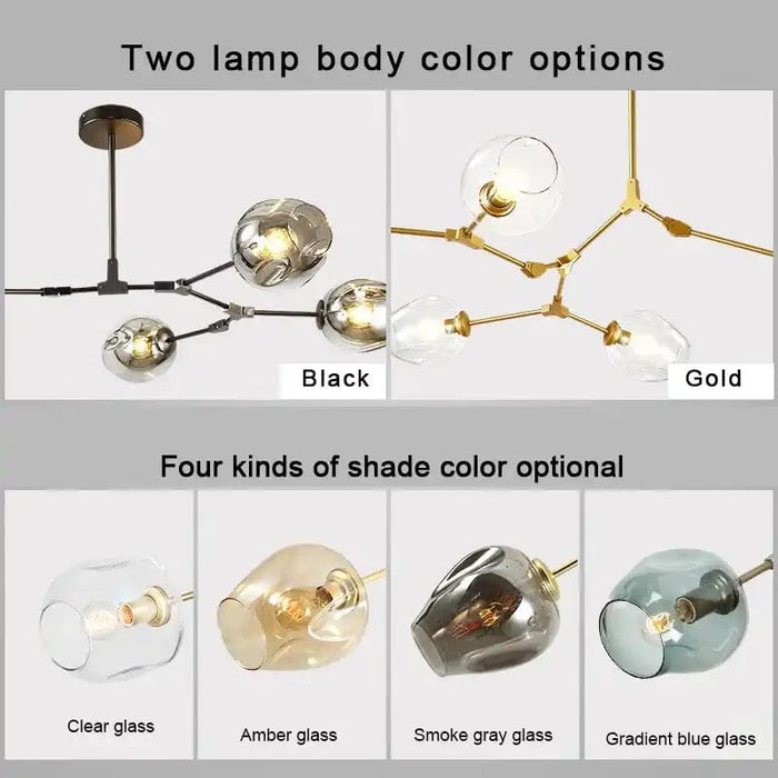 Customisable Derrick Chandelier | Nyralondon - Smoky Grey Glass / Black ...