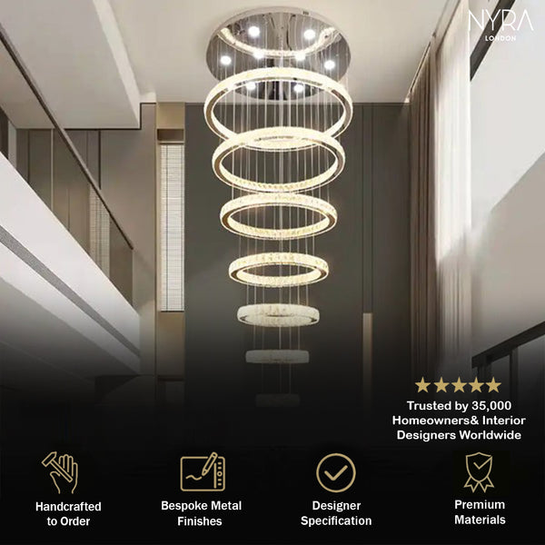 Finley Crystal Chandelier - Golden - NYRALONDON