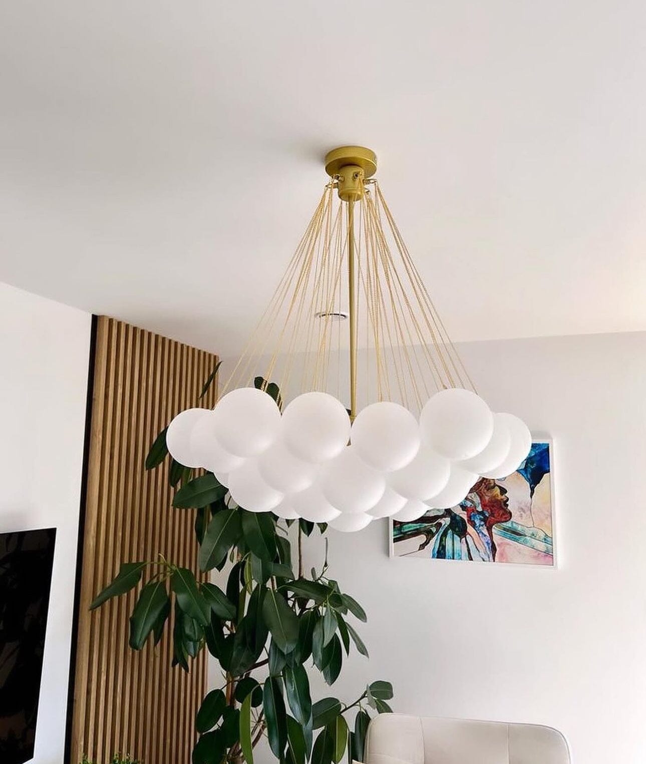 Nordic Frosted Glass Ball Chandelier – NYRALONDON