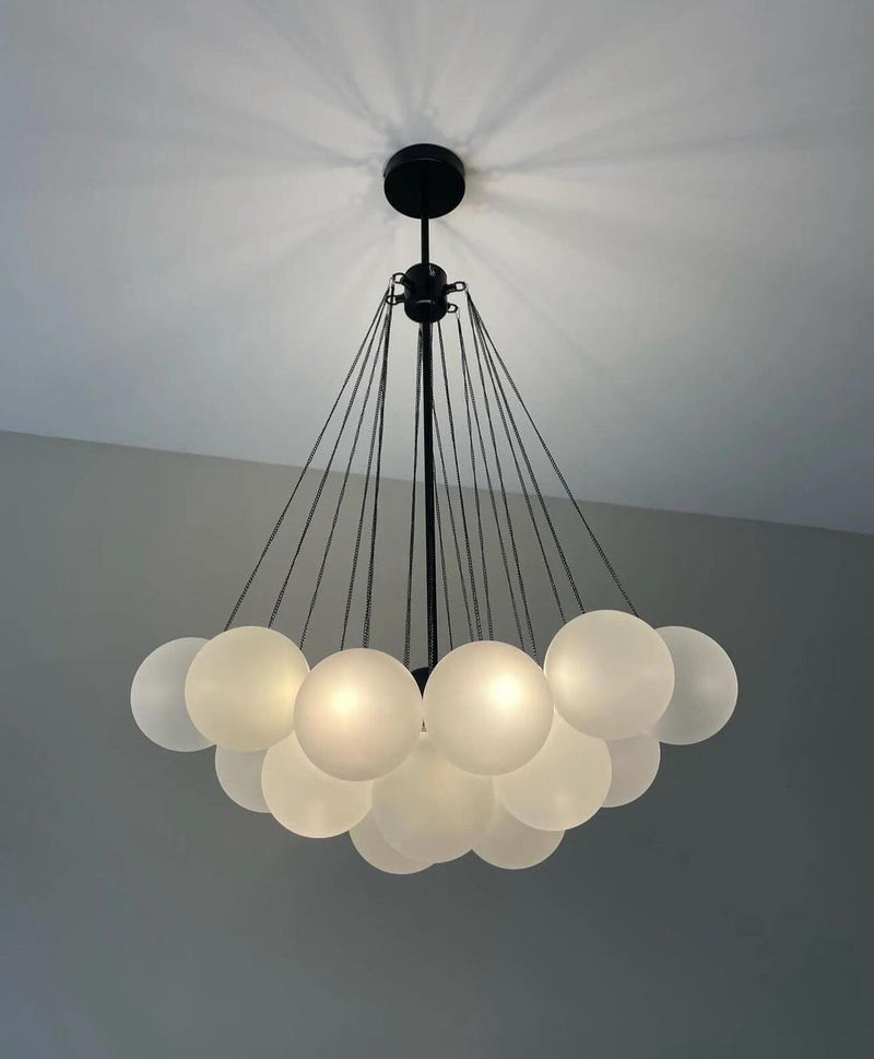 NYRA Frosted Glass Ball Chandelier – NYRALONDON