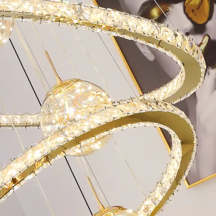 Crispin Crystal LED Ring Pendant – NYRALONDON