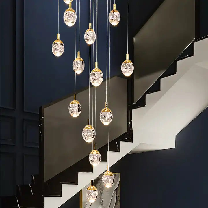 Luxury Water Drop Staircase Chandeliers – NYRALONDON