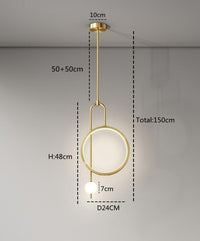 Modern Gold Ring Pendant Light - NYRALONDON