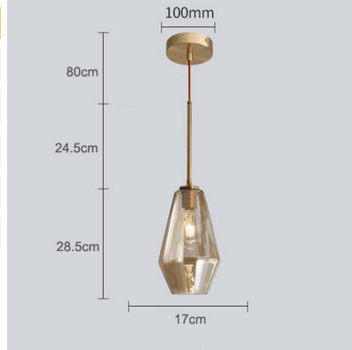 Monica Designer Glass Pendant - B - NYRALONDON