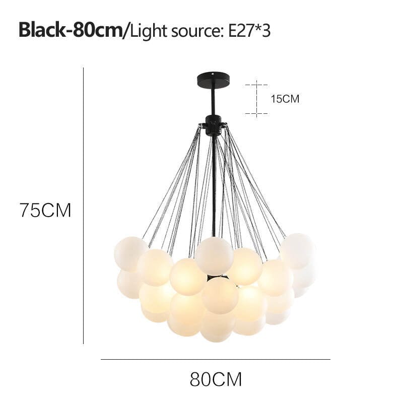 NYRA Frosted Glass Ball Chandelier – NYRALONDON