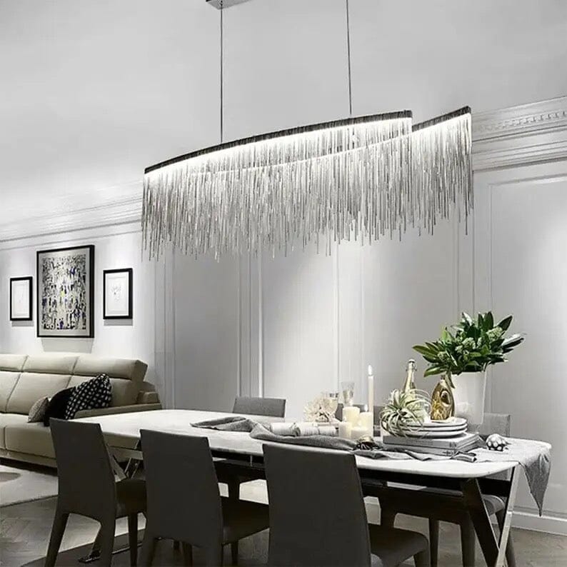 Nordic Style Long Tassel Chain Chandelier – NYRALONDON