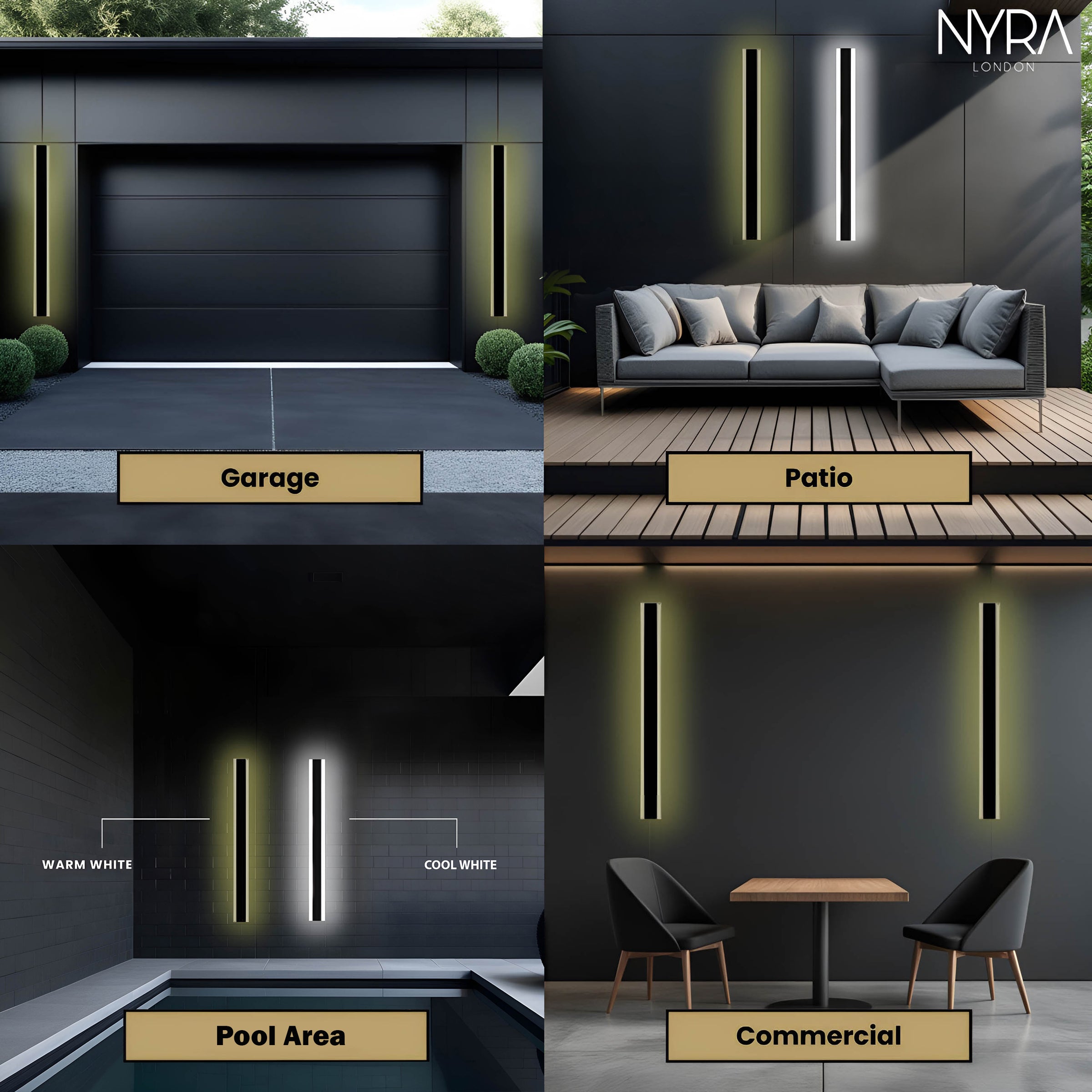 NYRA Outdoor LED wall lamp - NYRALONDON