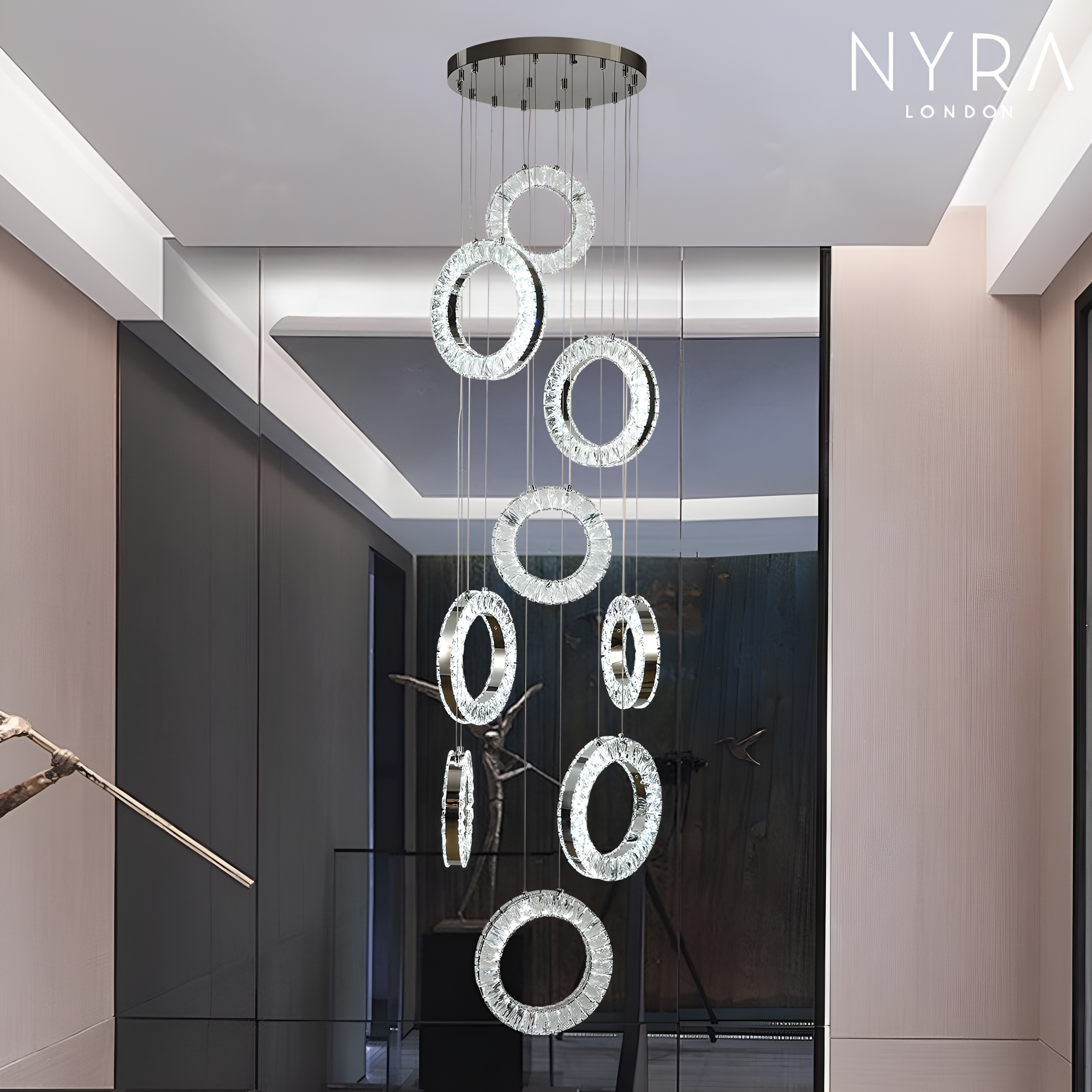 Belmont Staircase Ring Chandelier - NYRALONDON