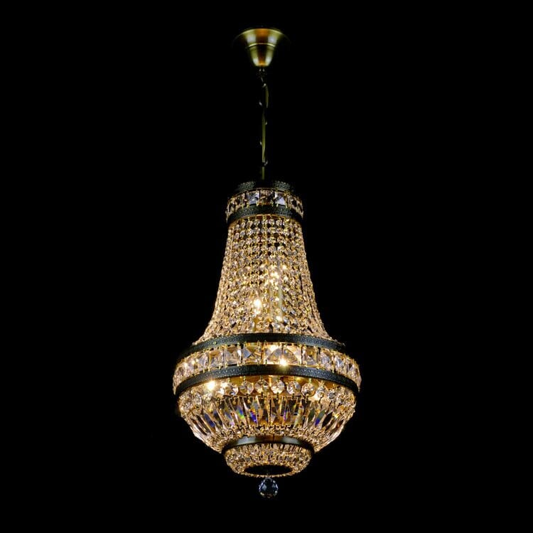 Kingston Crystal Chandelier - Gold / 50 x H 75 cm - NYRALONDON