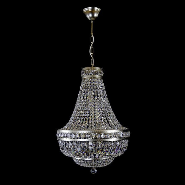 Kingston Crystal Chandelier - Silver / 60 x H 90 cm - NYRALONDON
