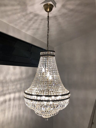 Kingston Crystal Chandelier - Silver / 60 x H 90 cm - NYRALONDON