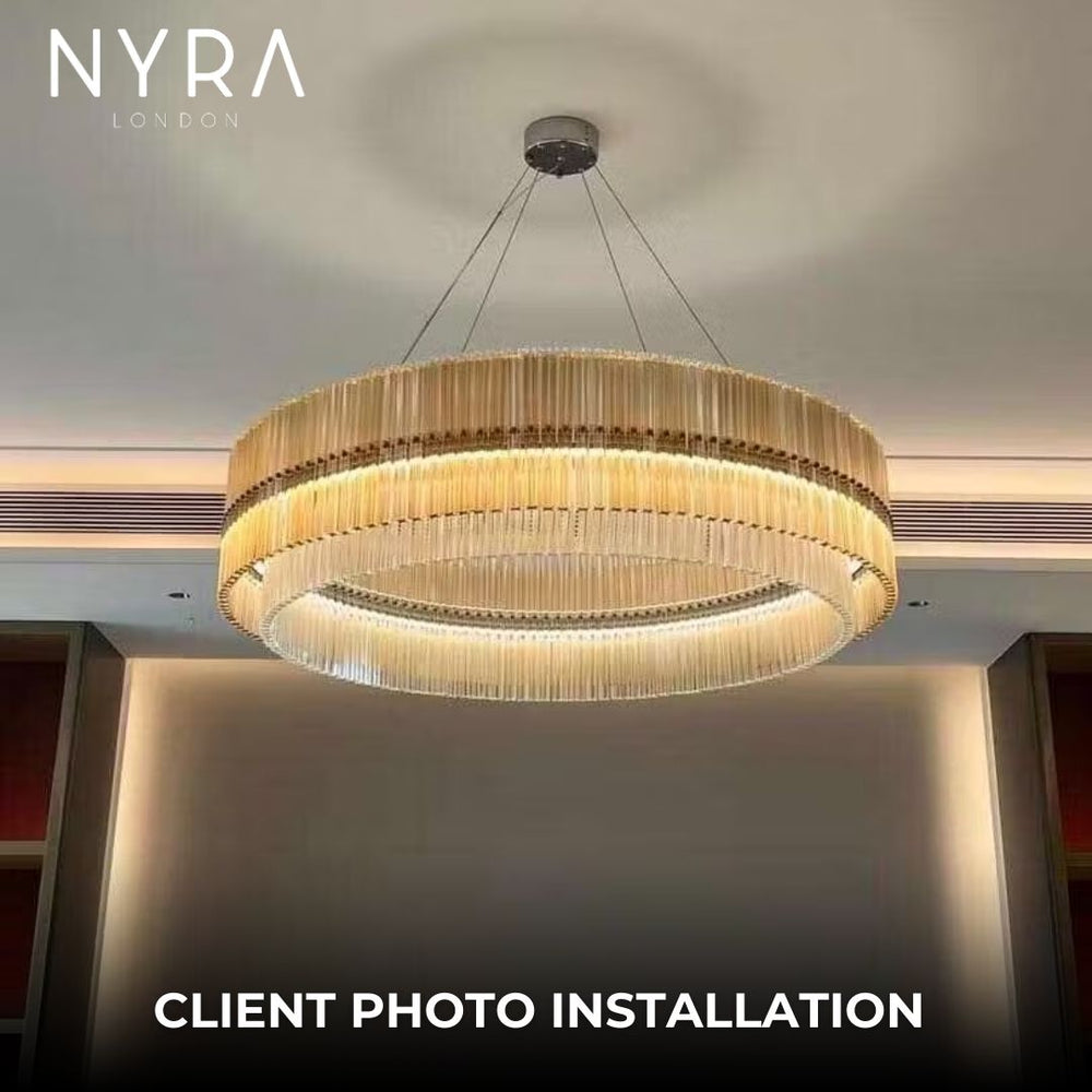 Mia Glass Chandelier | Nyralondon - NYRALONDON