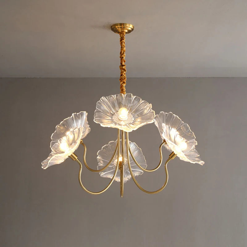 Coventry Luxury Gold Flower Design LED Chandelier – NYRALONDON