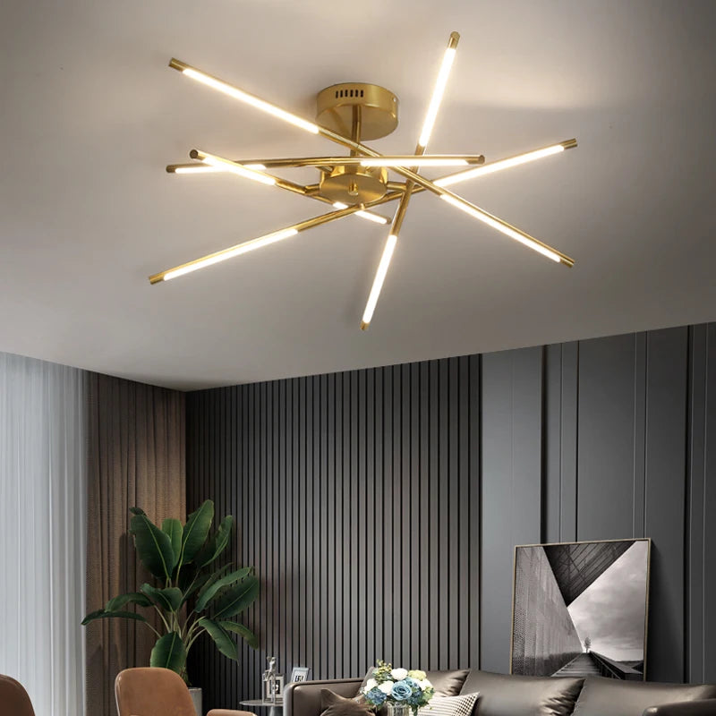 Finchley Remote Control Gold LED Chandelier – NYRALONDON