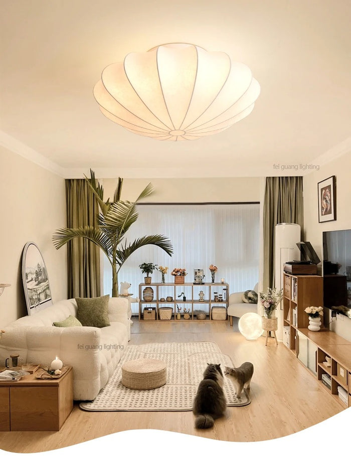 Zen Glow Silk Ceiling Light | Nyralondon - NYRALONDON