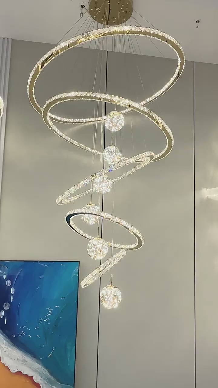 Crispin Crystal LED Ring Pendant – NYRALONDON