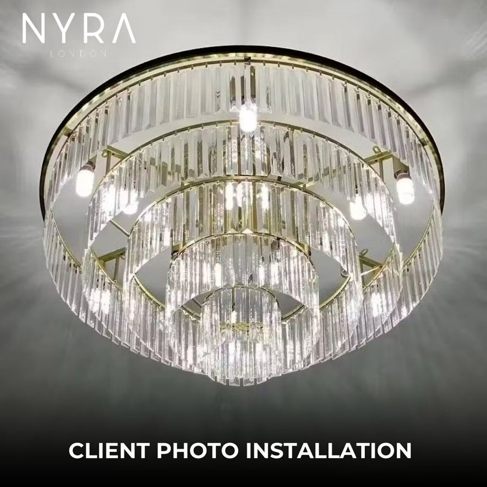Quantum Ring Chandelier | Nyralondon - Black / Small (D60cm) - NYRALONDON